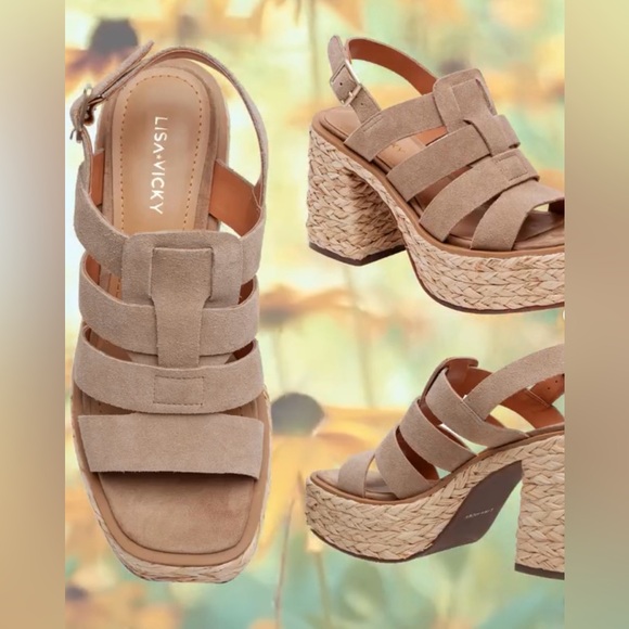Lisa Vicky | Shoes | Nwt Lisa Vicky Just Strappy Platform Sandal In Tan ...